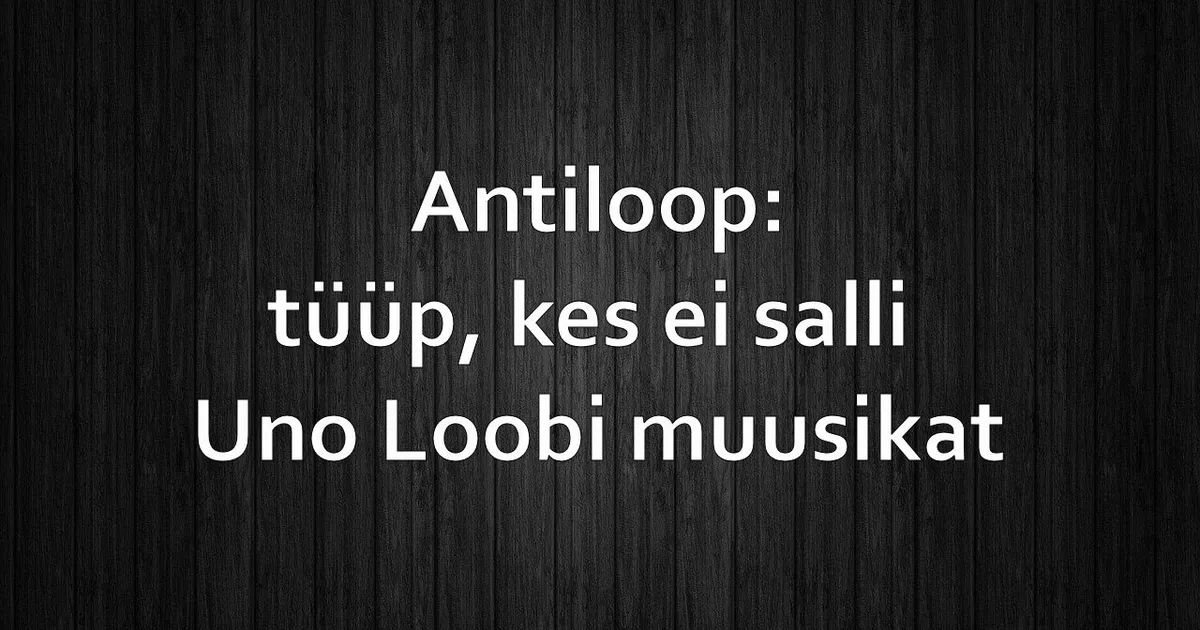 Kes on antiloop?