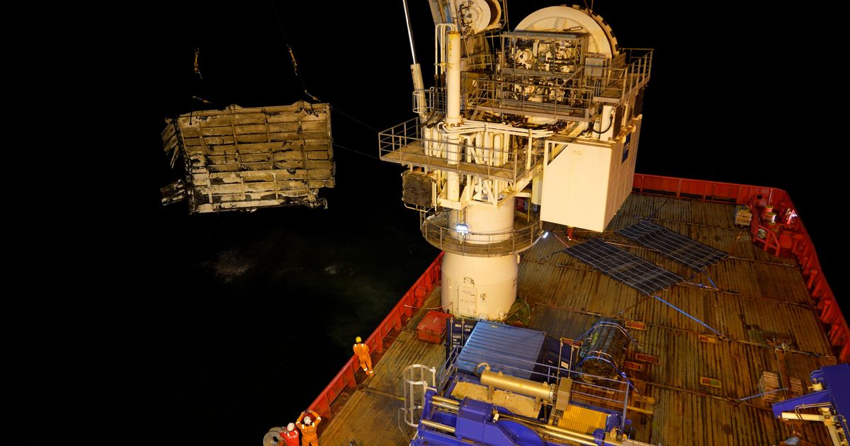 PHOTOS AND VIDEO Bow ramp of Estonia ferry recovered from seabed ...