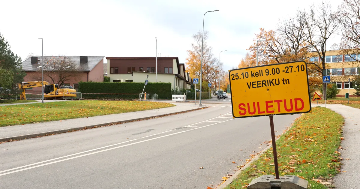 Veeriku ja Tulbi tänava ristmik sulgub reede hommikul