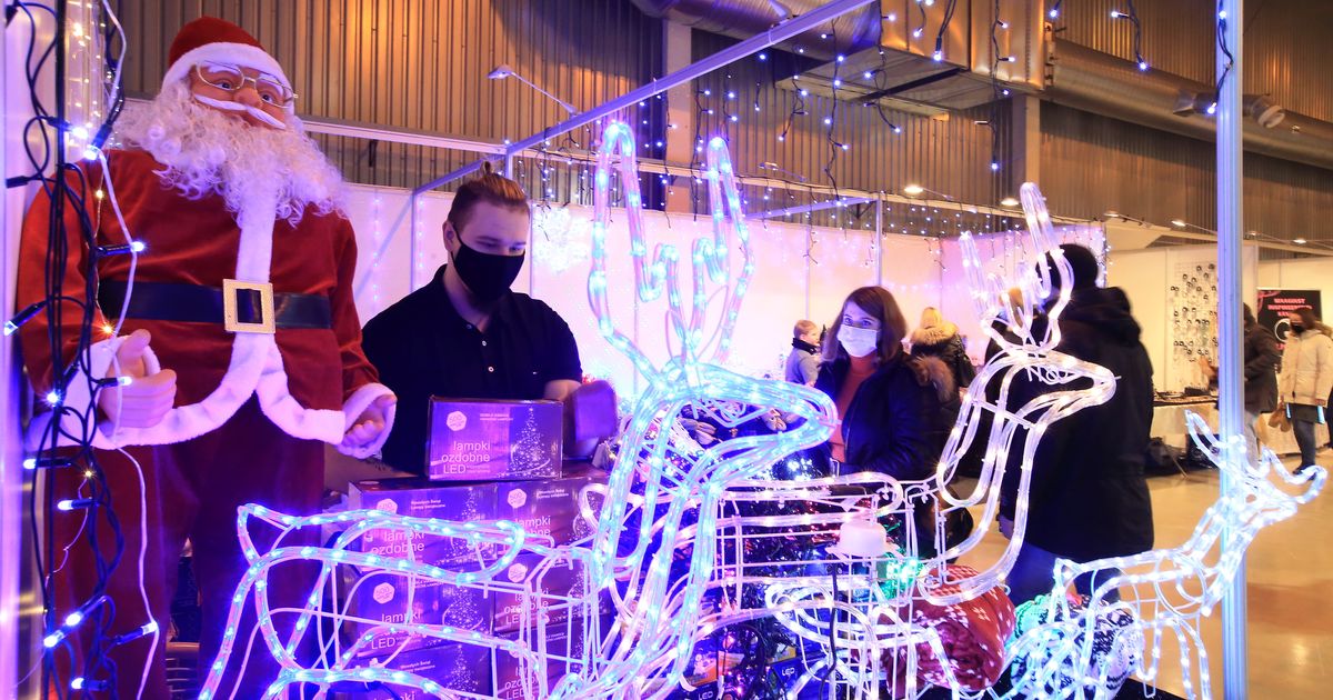 Homme algaval jõululaadal veavad koerad kelku