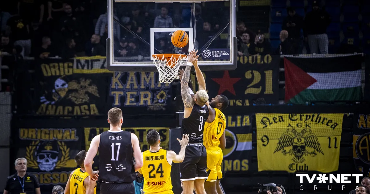 "VEF Rīga" zaudējums Atēnās FIBA Čempionu līgas mačā