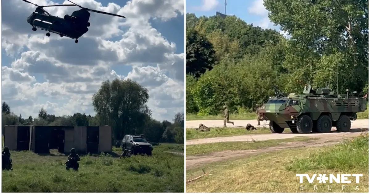 ВИДЕО На Закюсале проходит показательная демонстрация учений Namejs 2025