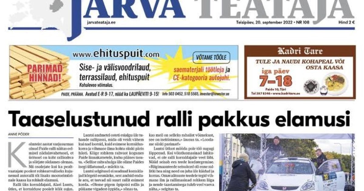 Teisipäevase Järva Teataja tutvustus