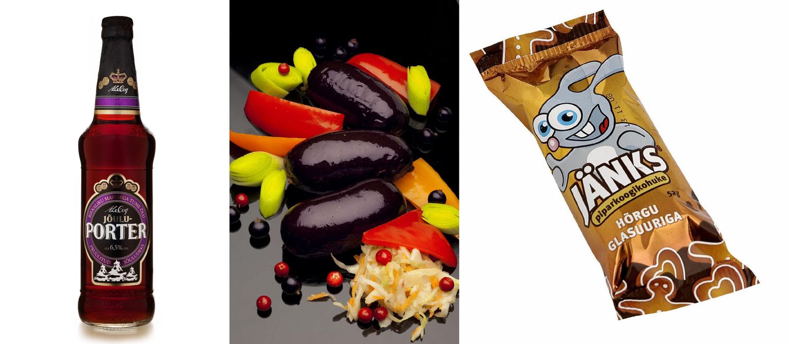 Jõulutooted: uudsel kujul verikäkk, piparkoogiga kohuke ja jõuluporter