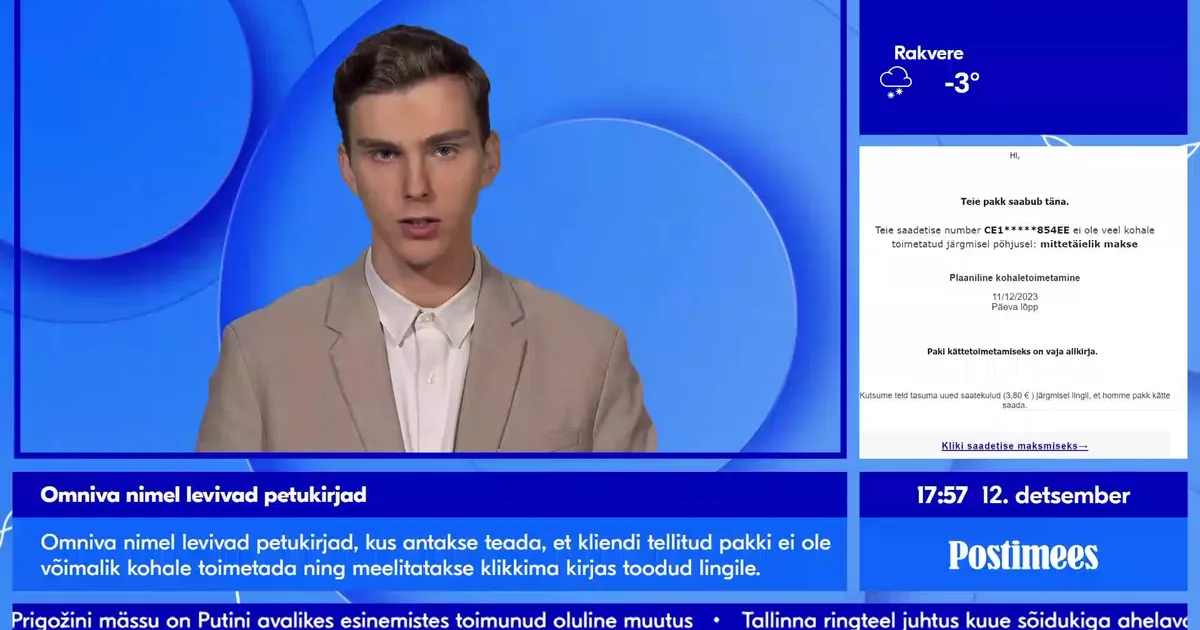 POSTIMEHE TELEUUDISED Omniva nimel levivad petukirjad