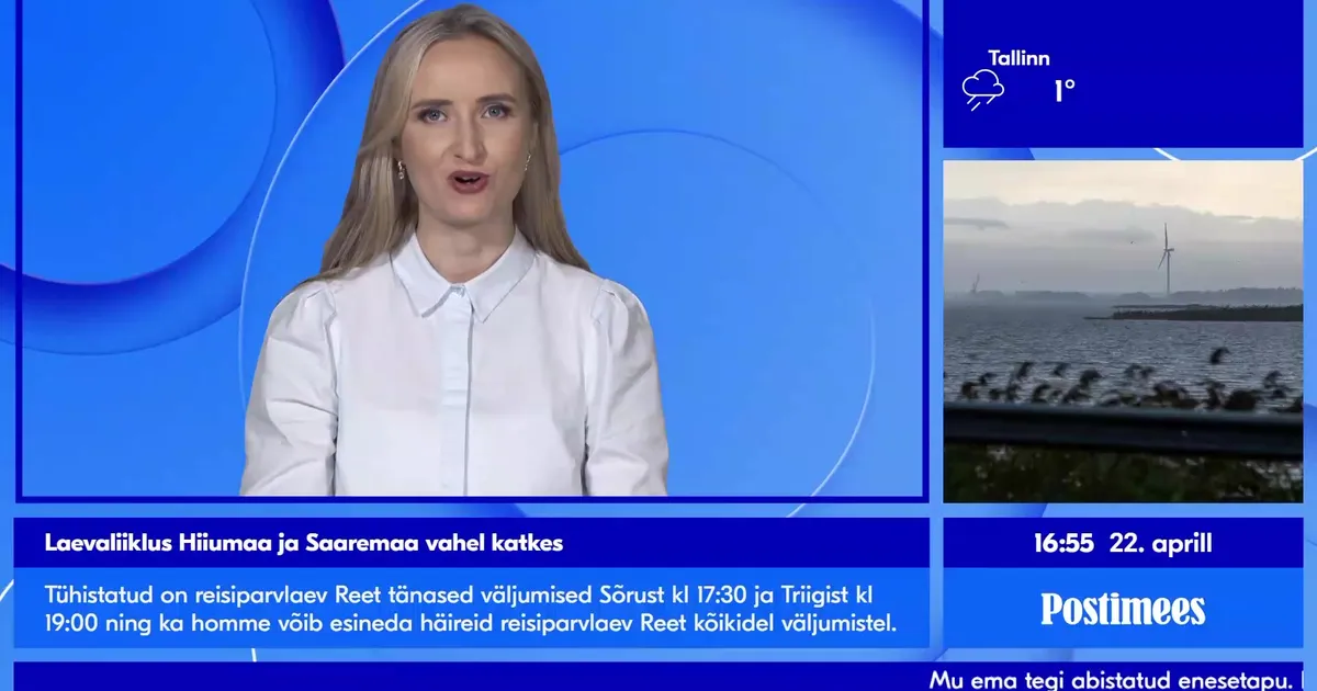 POSTIMEHE TELEUUDISED Laevaliiklus Hiiumaa ja Saaremaa vahel katkes