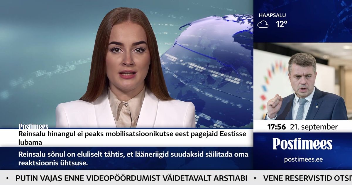 POSTIMEHE TELEUUDISED Reinsalu hinnangul ei peaks mobilisatsioonikutse ...