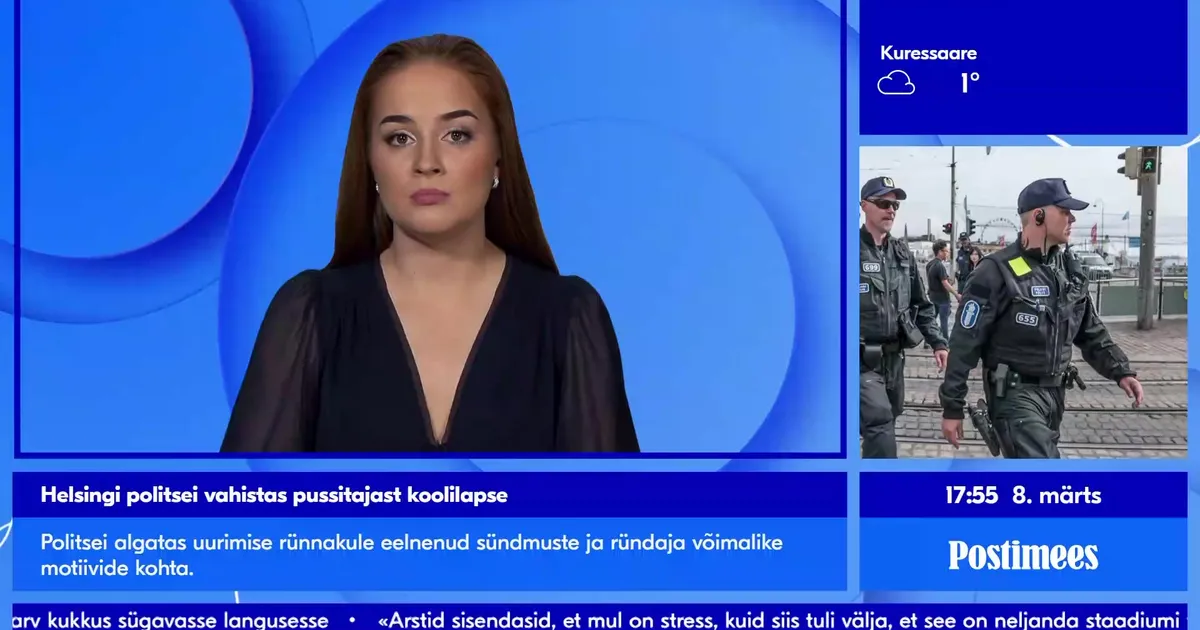 POSTIMEHE TELEUUDISED Helsingi politsei vahistas pussitajast koolilapse