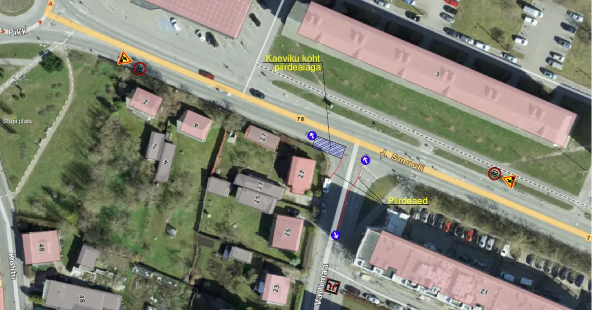 Liiklus on ajutiselt piiratud J. Smuuli–Vallimaa ristmikul