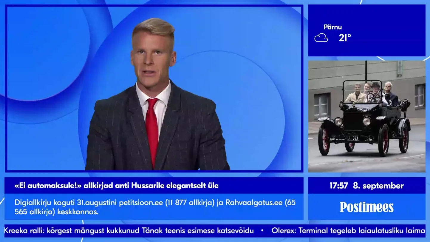 POSTIMEHE TELEUUDISED «Ei automaksule!» allkirjad anti Hussarile ...