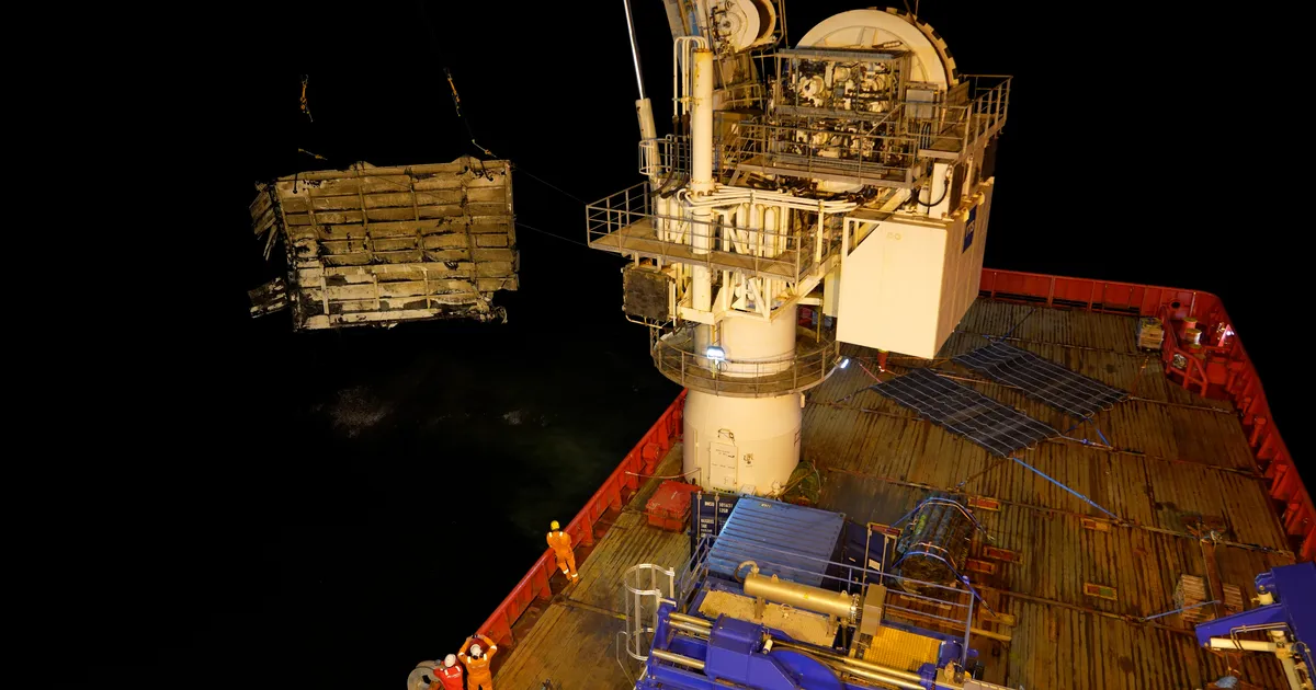 PHOTOS AND VIDEO Bow ramp of Estonia ferry recovered from seabed